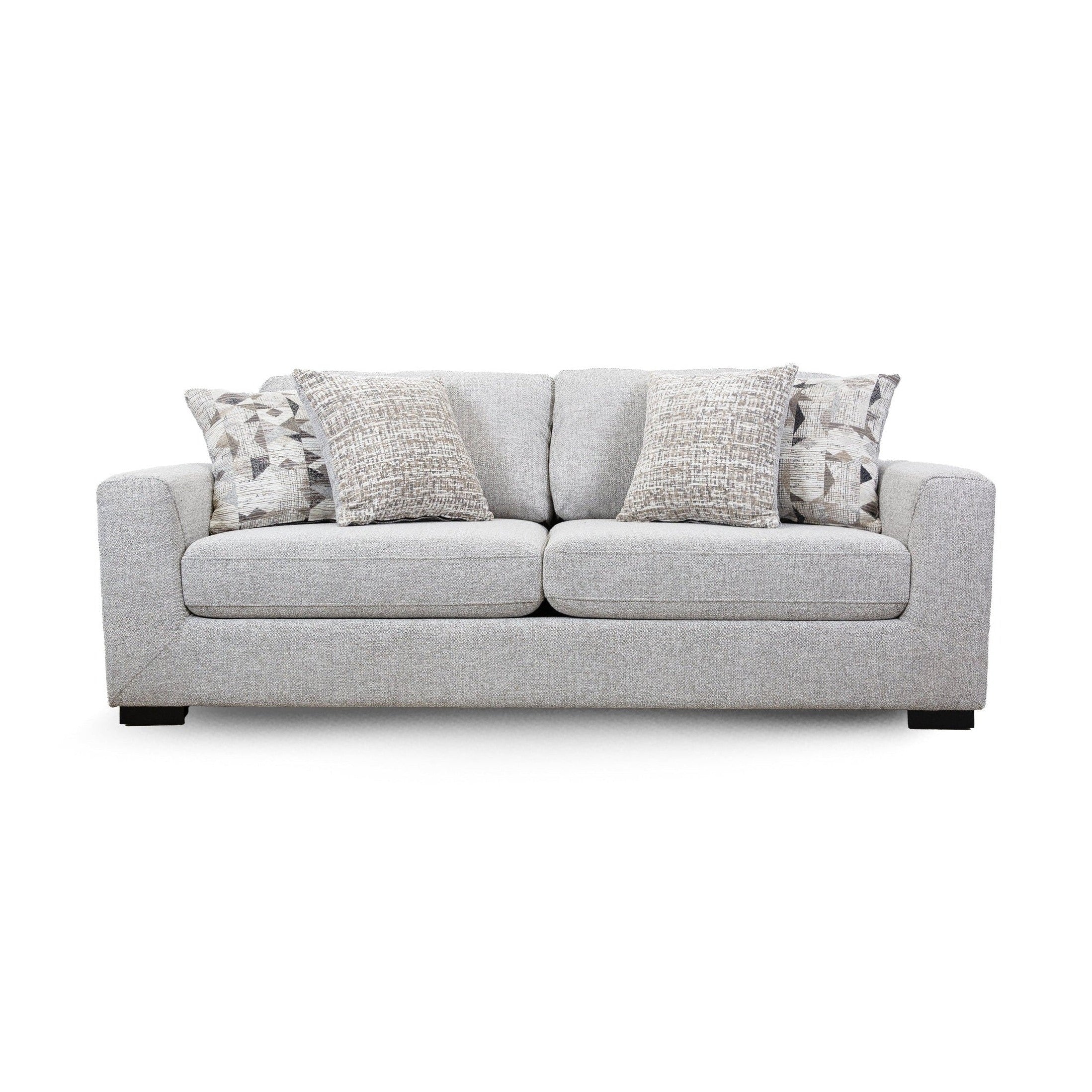 Archie Large Upholstered Sofa with 4 Toss Pillows – Accents@Home