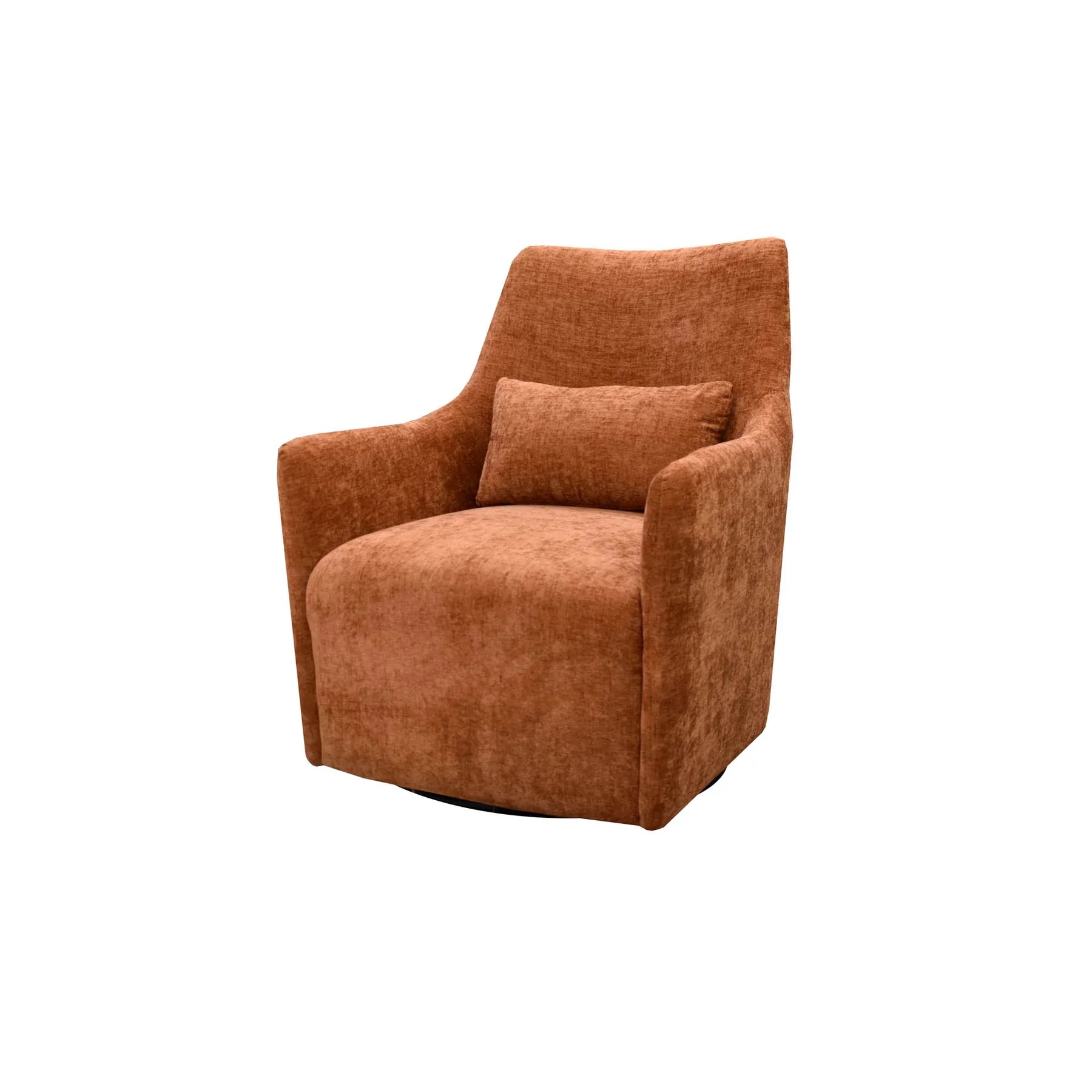Lilith Swivel Chair - Brick Chenille – Accents@Home
