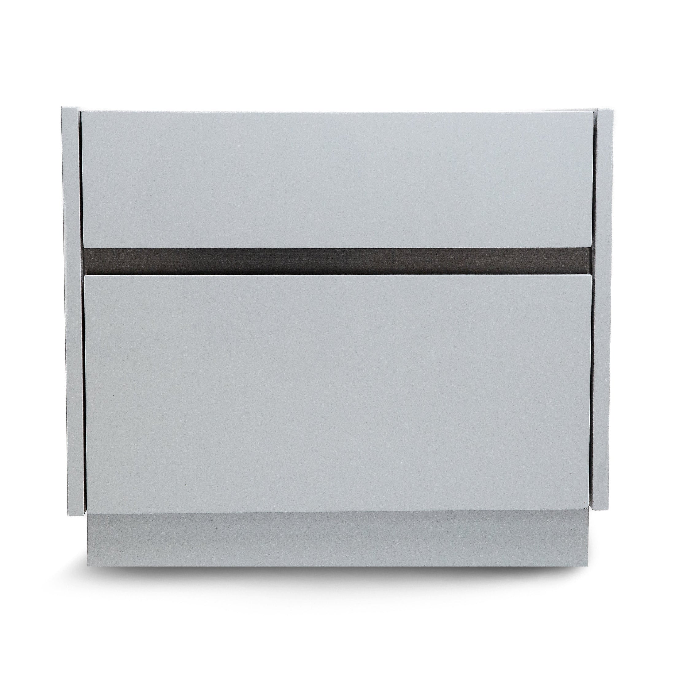 Gilly Grey Glossy Finish Night Stand – Accents@Home