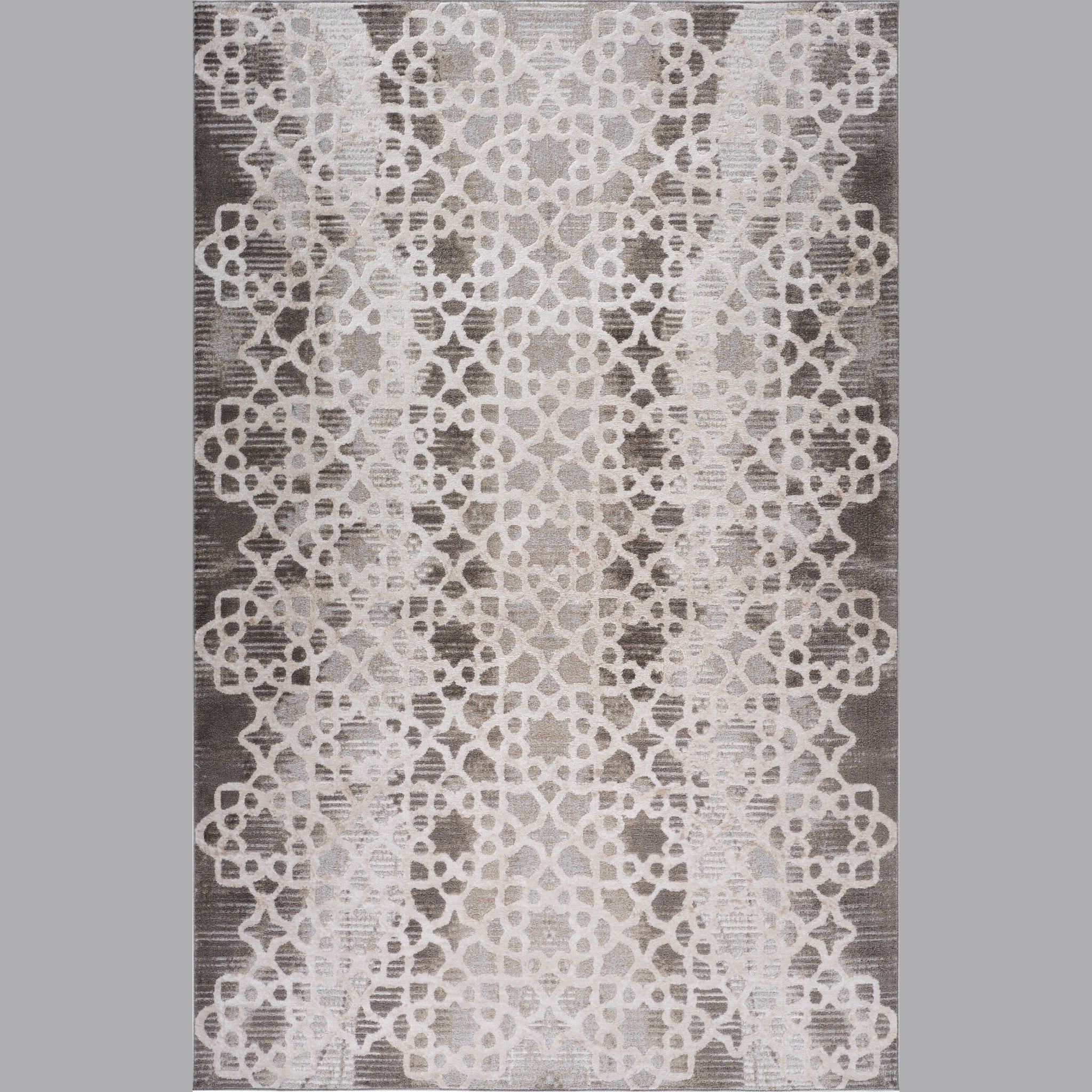 Siena White Woven Diamond Pattern Area Rug – Accents@Home