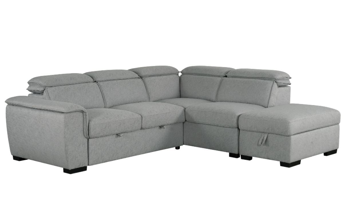 Everest Sleeper Sectional w/Storage-Right Chaise – Accents@Home